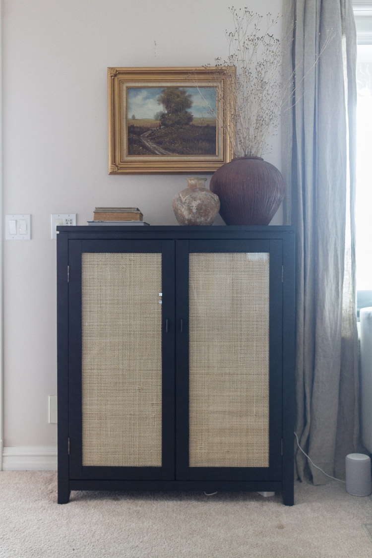 DIY Cane Webbed Cabinet - zevy joy