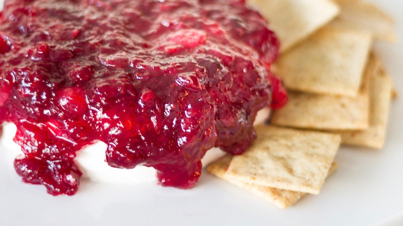 Holiday Cranberry Cream Cheese Spread Recipe - zevy joy