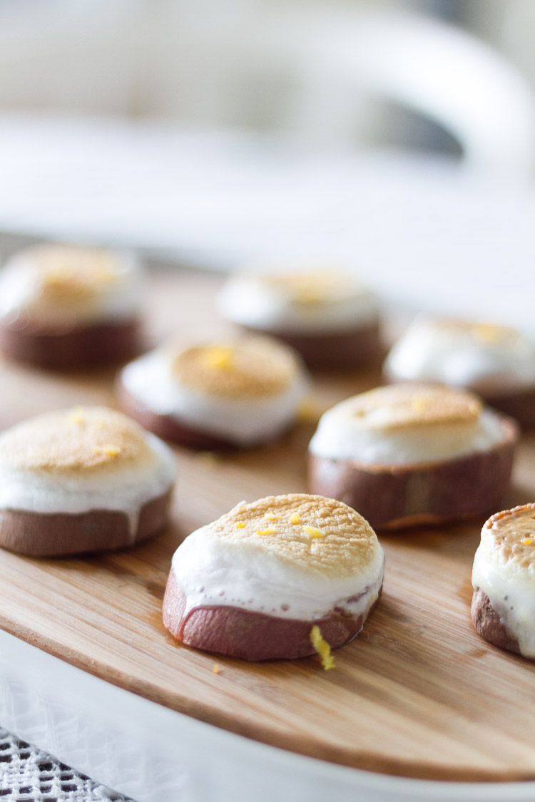 Marshmallow Yam Bites - Fall Appetizer - zevy joy
