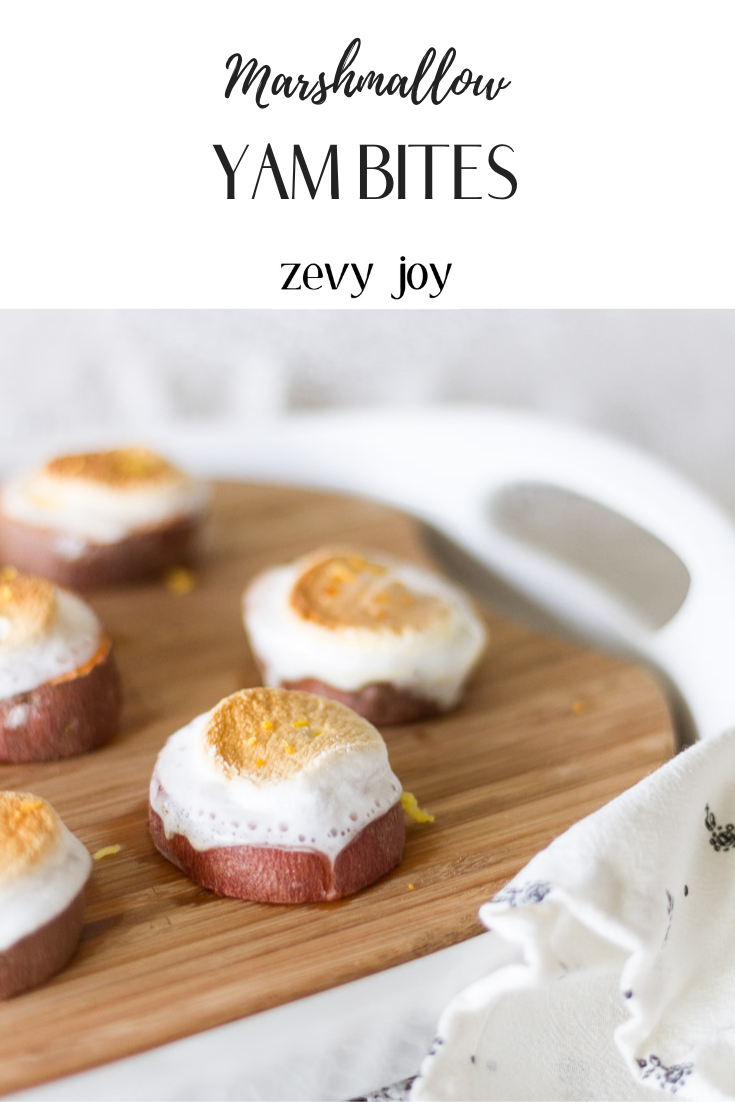 Marshmallow Yam Bites - Fall Appetizer - zevy joy